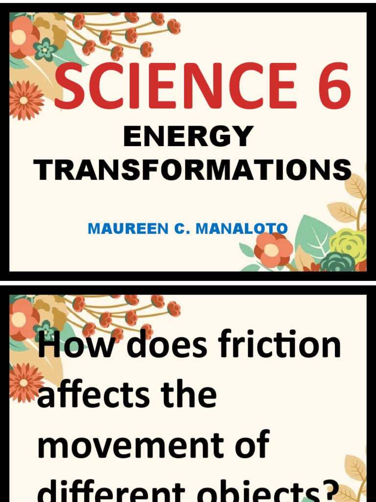 Energy Transformations for Students | PDF