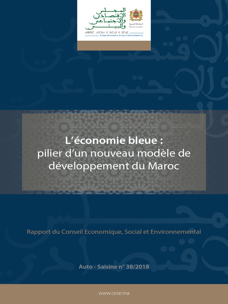 Economie Bleue Pilier D'un Nouveau Modèle de Développement Au Maroc PDF | PDF
