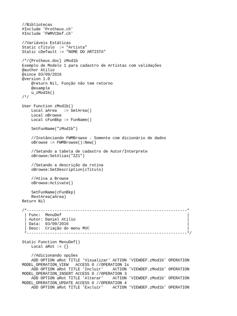 exemplo_mvc.txt | PDF | Model-View – Controller (MVC) | Ciência da ...