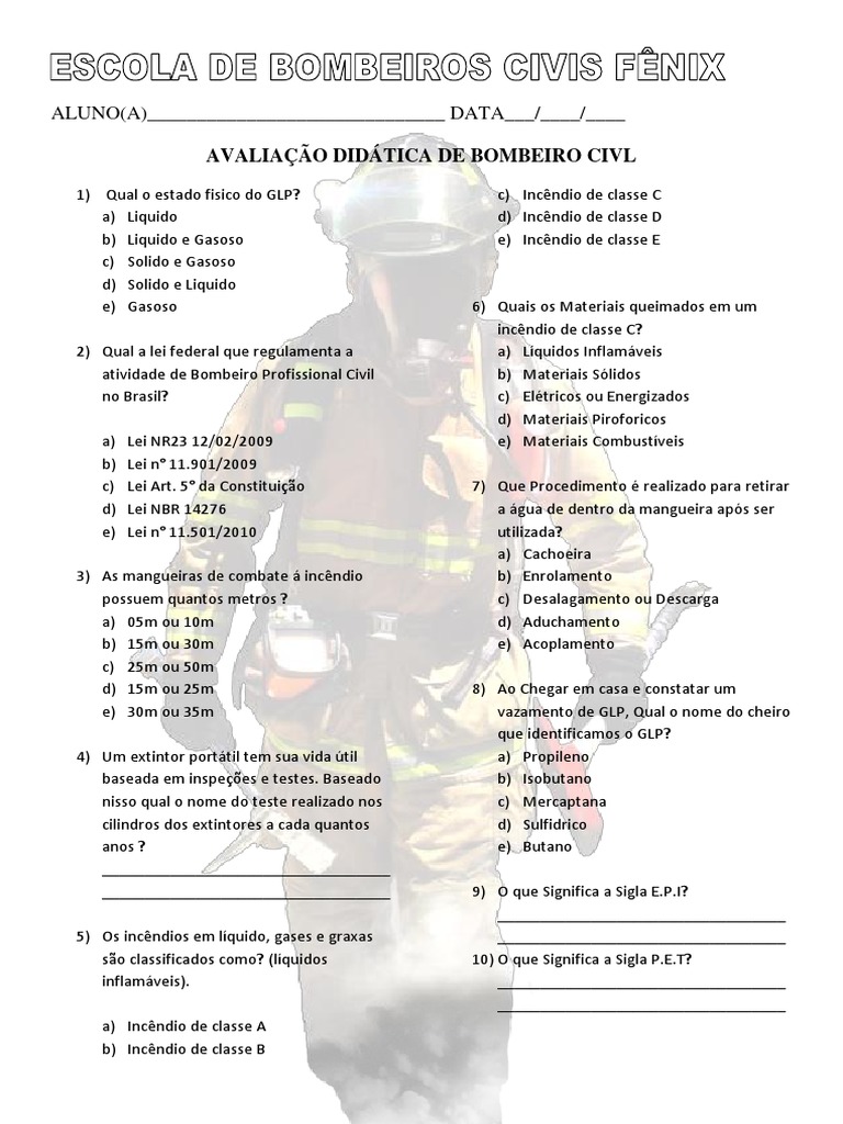 prova bombeiro (1).pdf | PDF