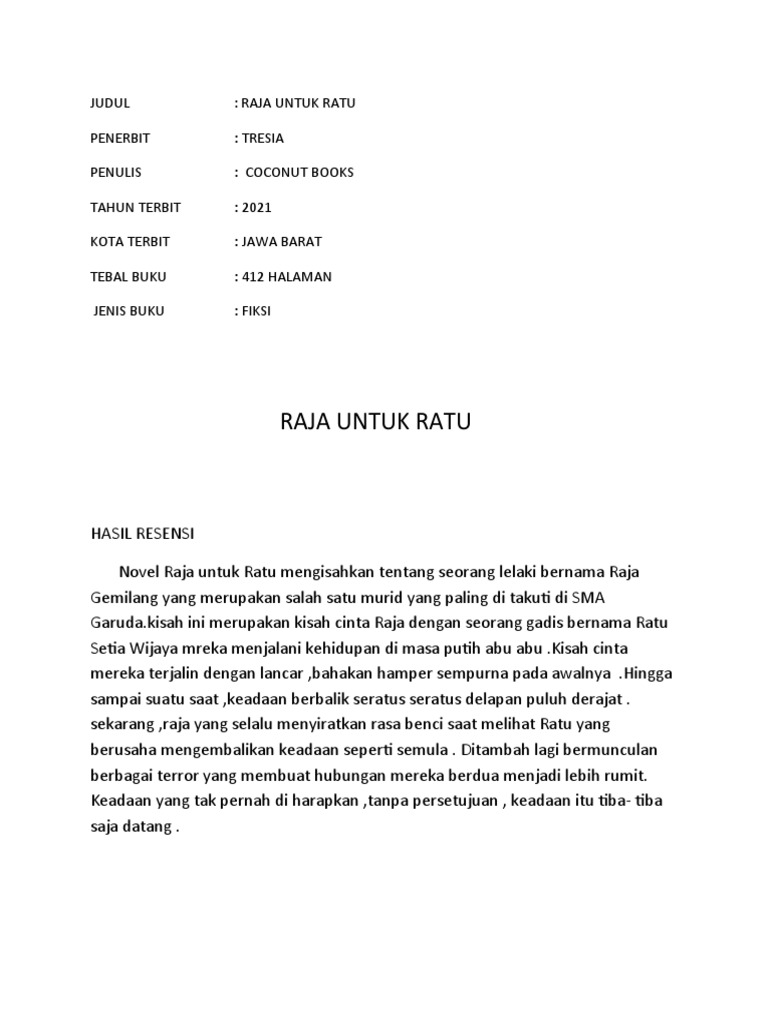 Raja Untuk Ratu | PDF