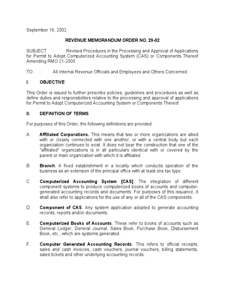 RMO 29-02 (CAS) | PDF