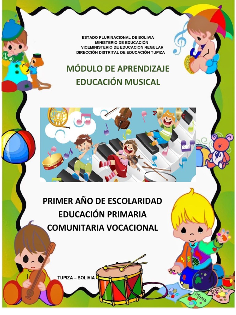 Modulo de Aprendizaje Educacion Musical PDF | PDF | Sonido | Educación ...