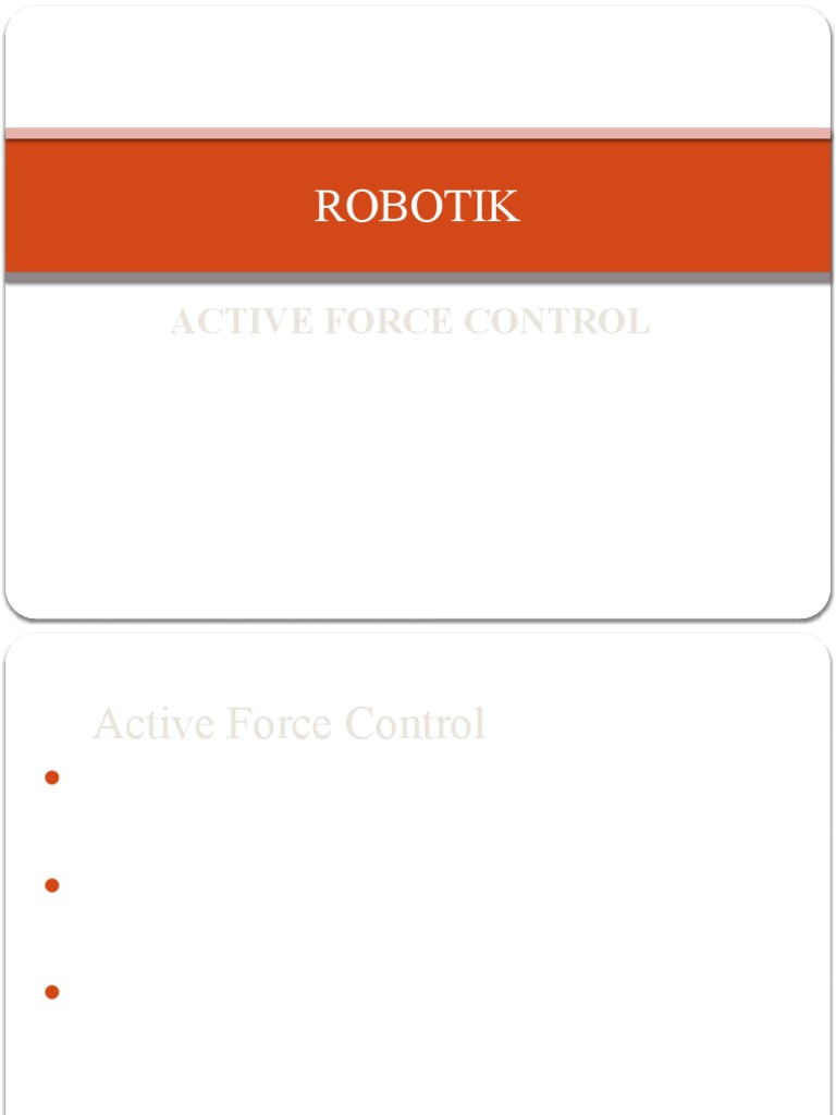 Robotik Active Force Control | PDF