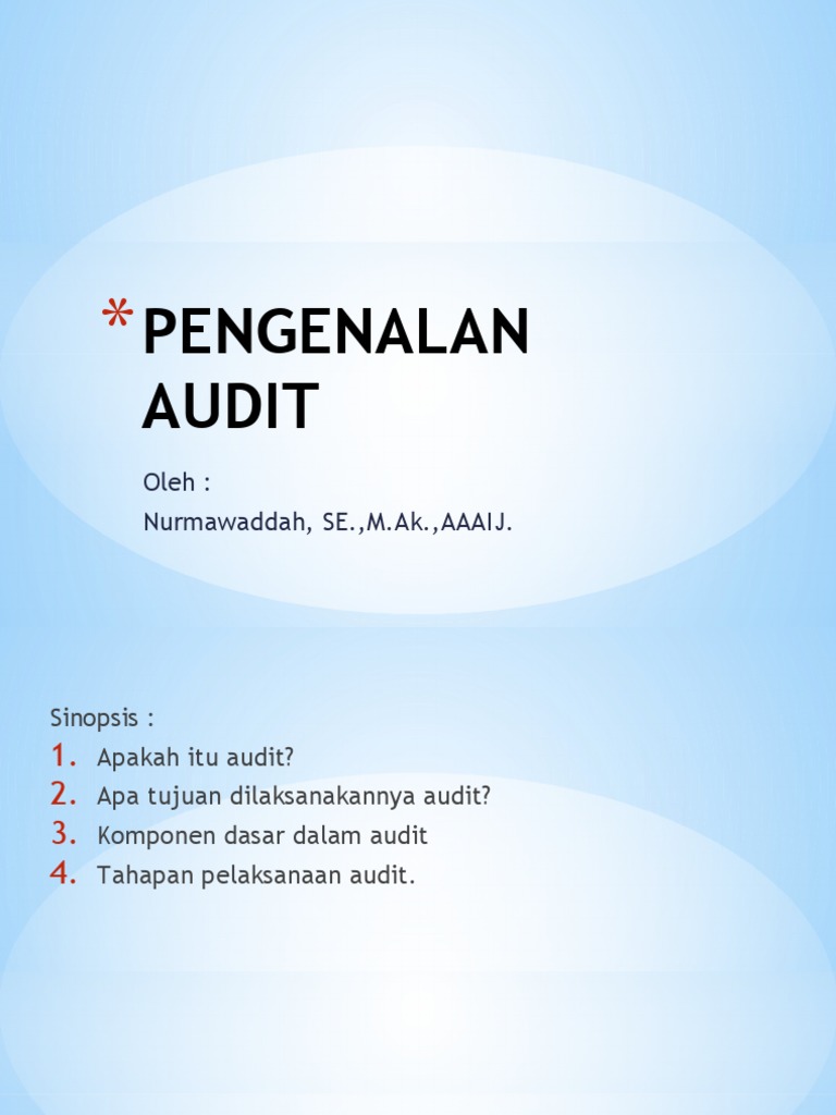 Pengenalan Audit: Tujuan dan Tahapan | PDF