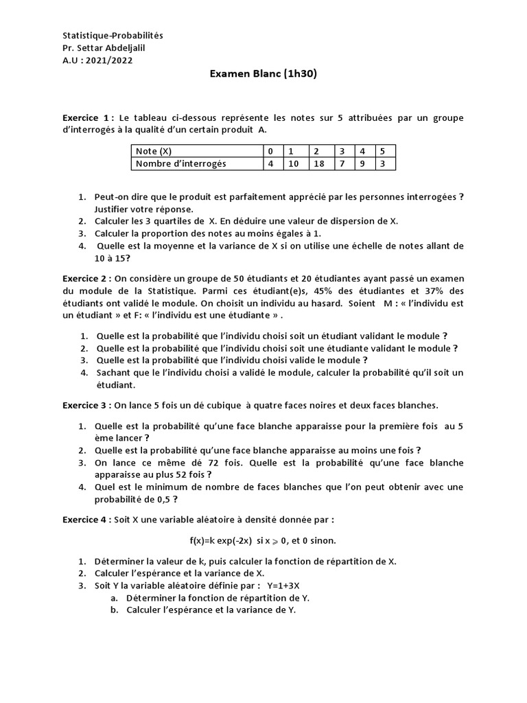 Exam Blanc PDF | PDF