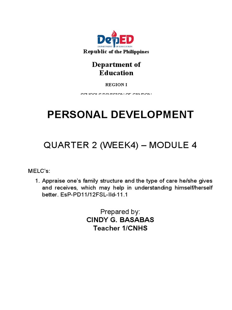 Q2 - M4 WK 4 PersonalDevelopment Edited | PDF