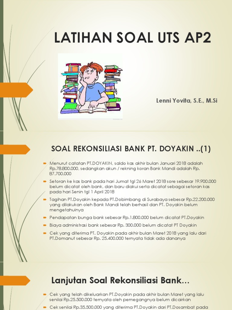 Soal UTS Akuntansi: Rekonsiliasi Bank dan Piutang | PDF