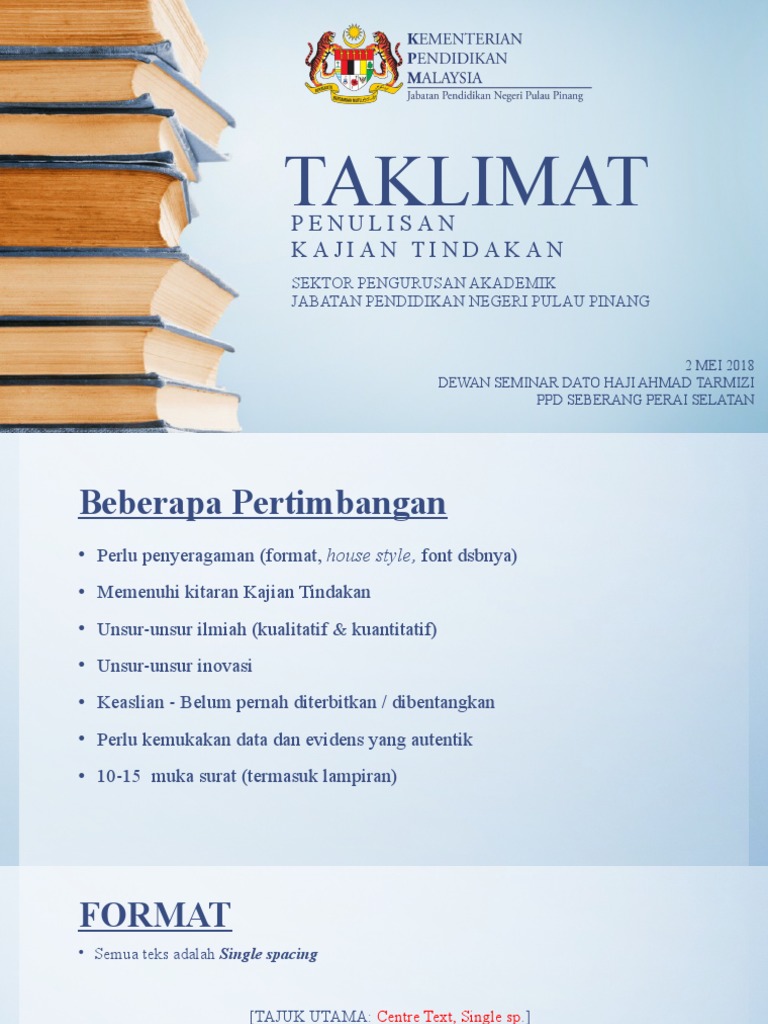 Format Penulisan Kajian Tindakan 2018 | PDF