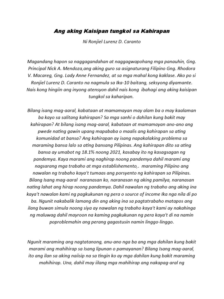 Talumpati Filipino | PDF