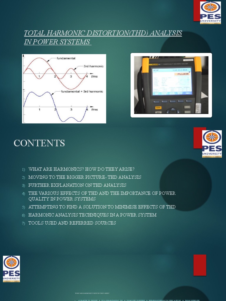Total Harmonic Distortion (THD) Analysis in | PDF | Electromagnetism | Physical Quantities