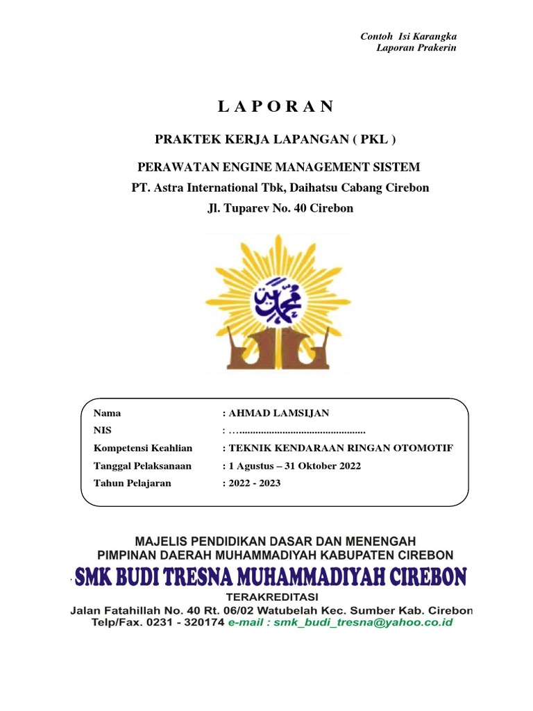 Kerangka Laporan PKL PDF | PDF