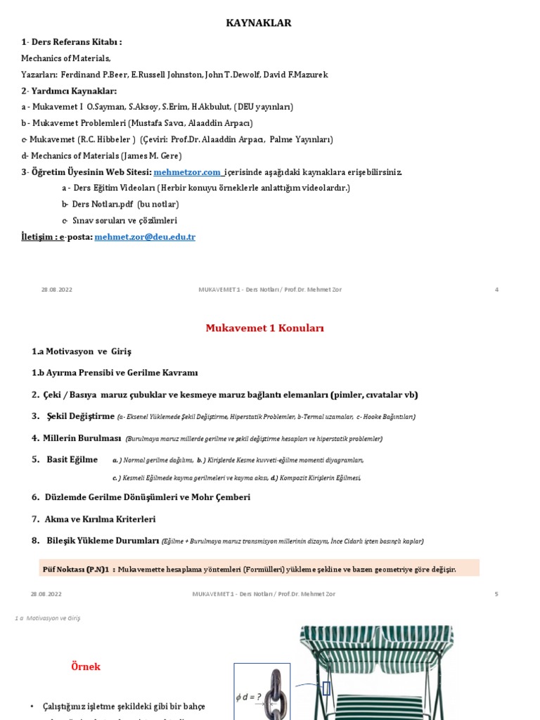 Httpsuzem Arel Edu Trpluginfile Php1355407mod - resourcecontent1Mukavemet-I-1-2-3 PDF | PDF