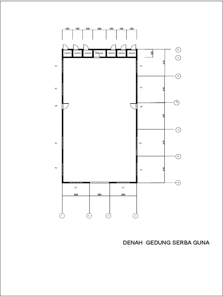 Denah Gedung Serbaguna PDF | PDF