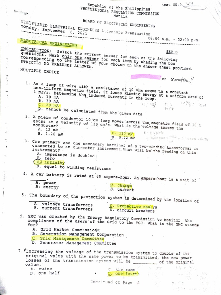 Ee 2021 Looksfam | PDF | Inductance | Voltage