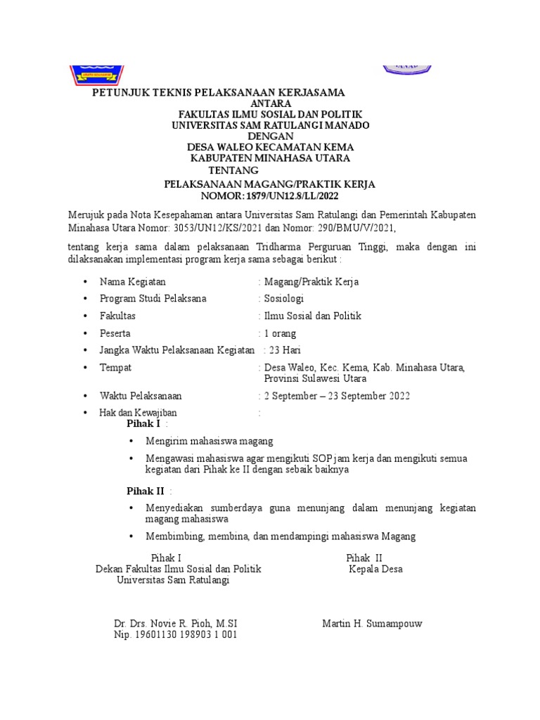 CONTOH IA - Magang Reguler | PDF