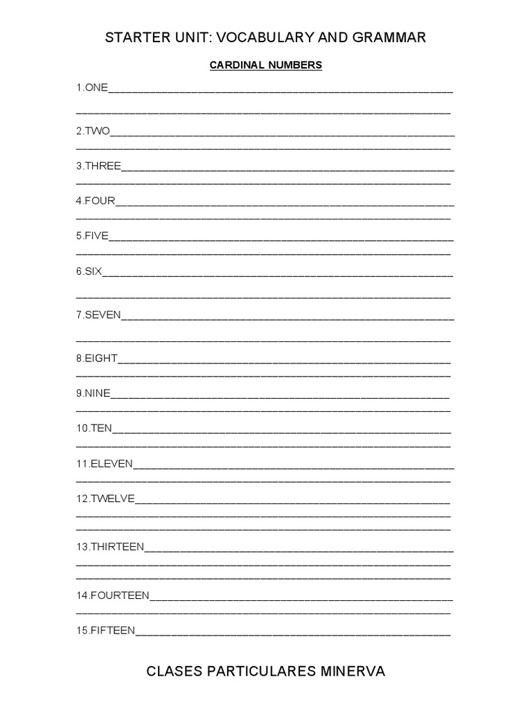 1º ESO Inglés- Unit 0 (Vocabulary)-Real World Pearson | PDF