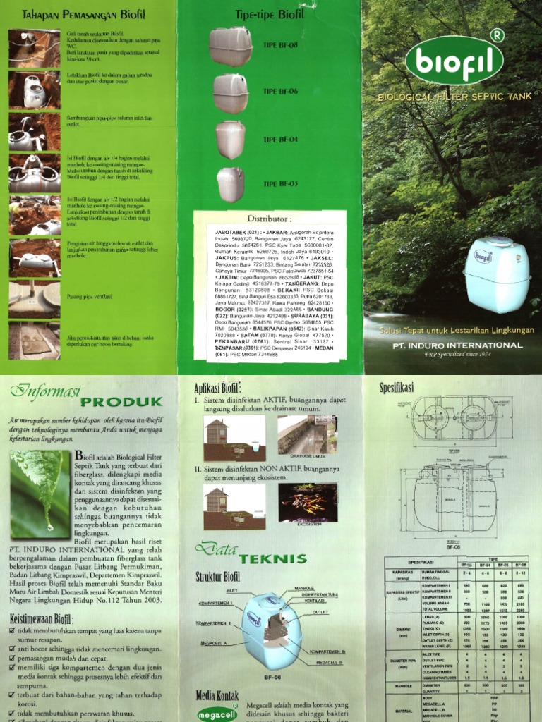 Biofil - Biological Filter Septic Tank PDF | PDF
