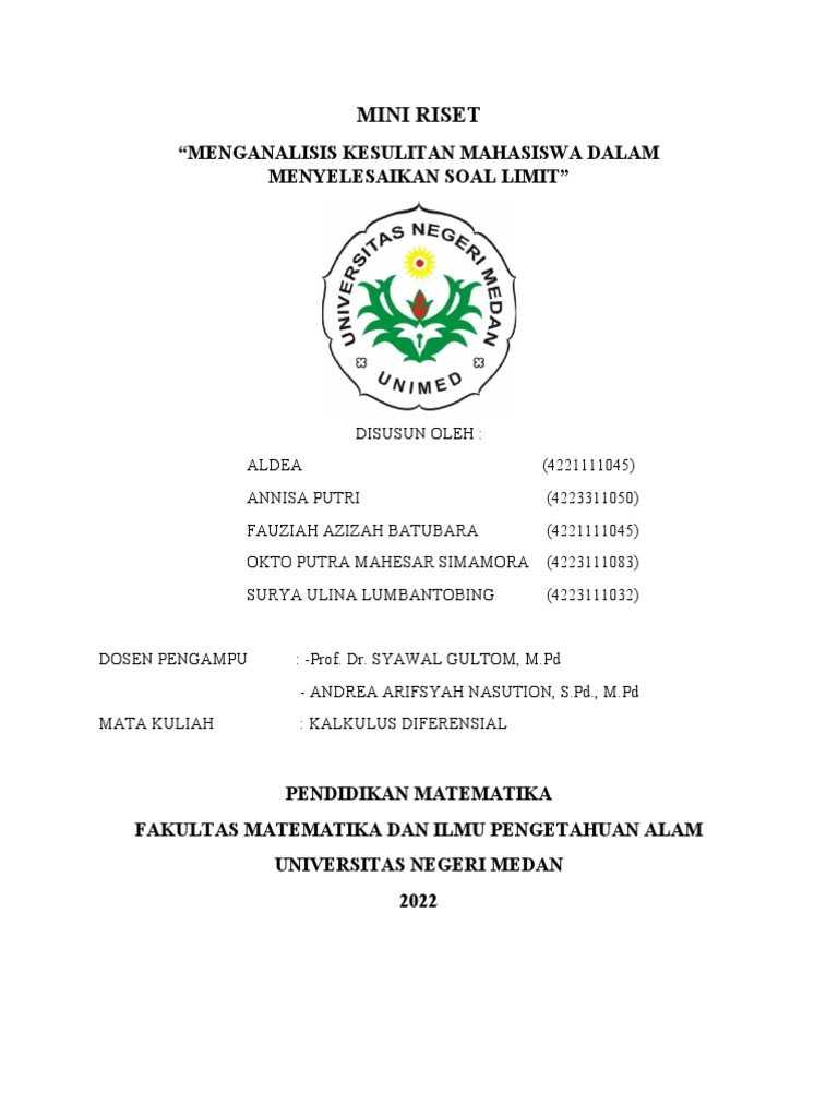 Mini Riset Kalkulus | PDF