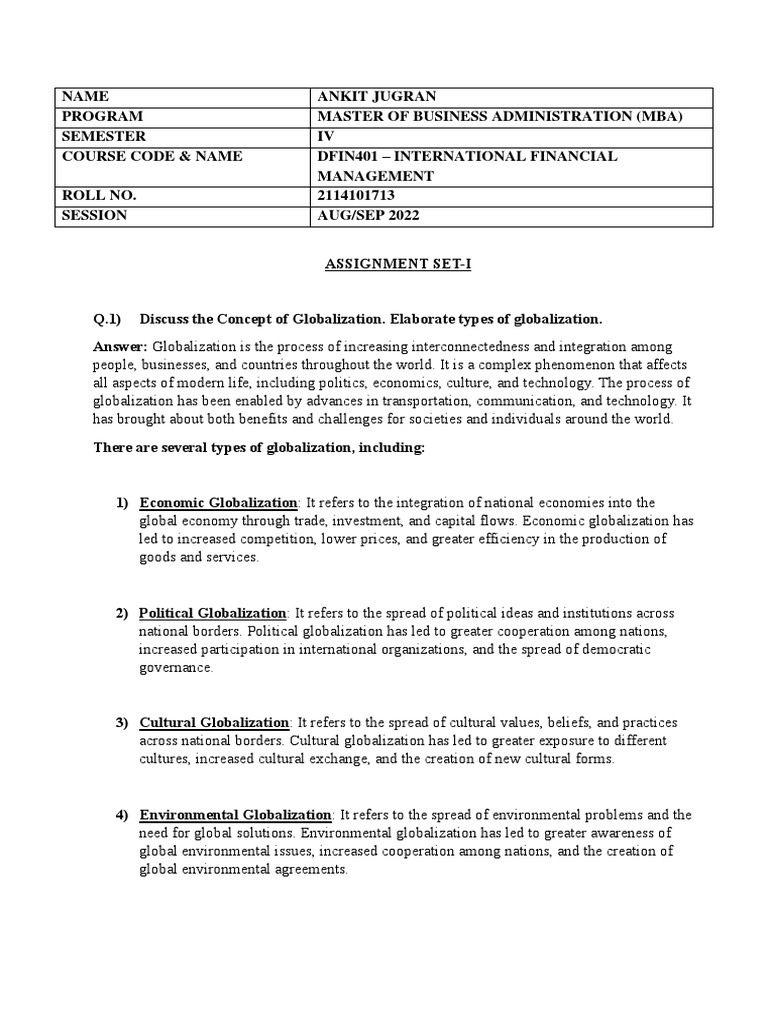 International Financial Management Assignment | PDF