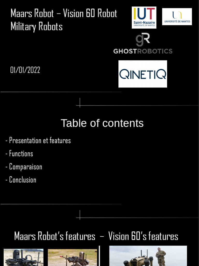 Maars Robot Powerpoint Presentation PDF | PDF