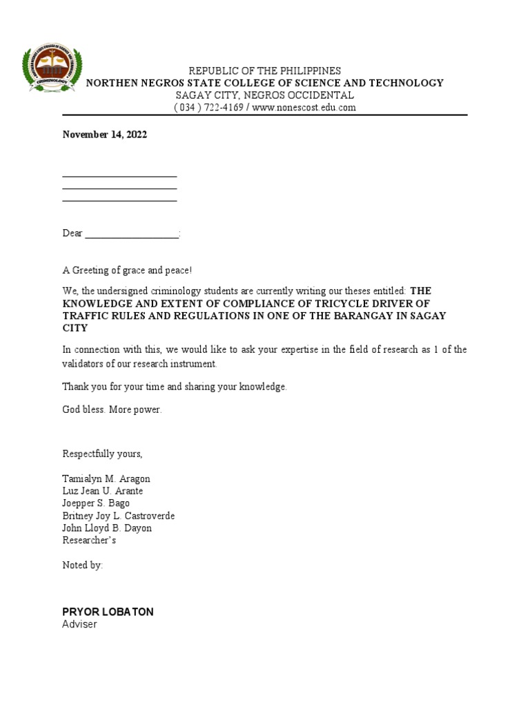 Sample Letter | PDF