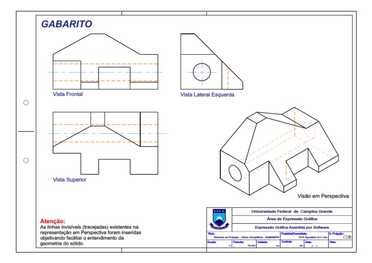 Perspectiva Isometrica Cotada Peca-01-GABARITO | PDF