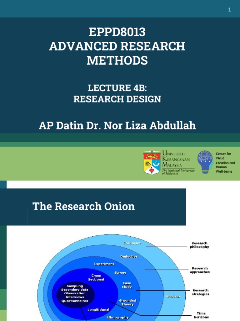 EPPD8013 Lecture 4B RESEARCH DESIGN 2023 | PDF