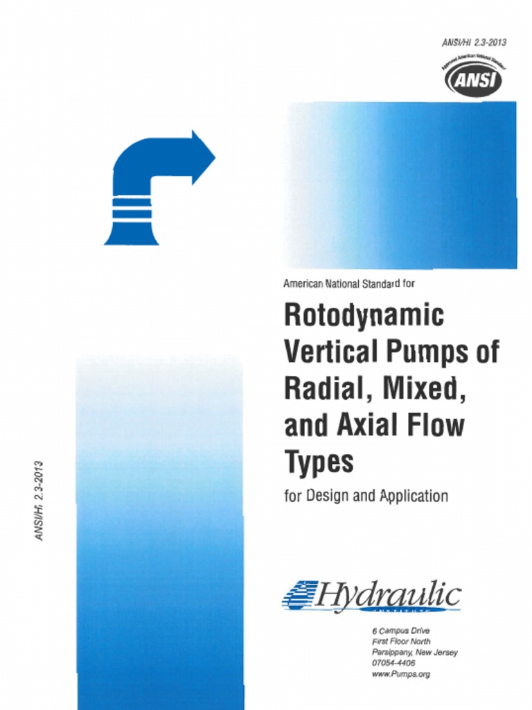 ANSI HI 2.3-2013 Rotodynamic Vertical Pumps of Radial, Mixed, and Axial ...