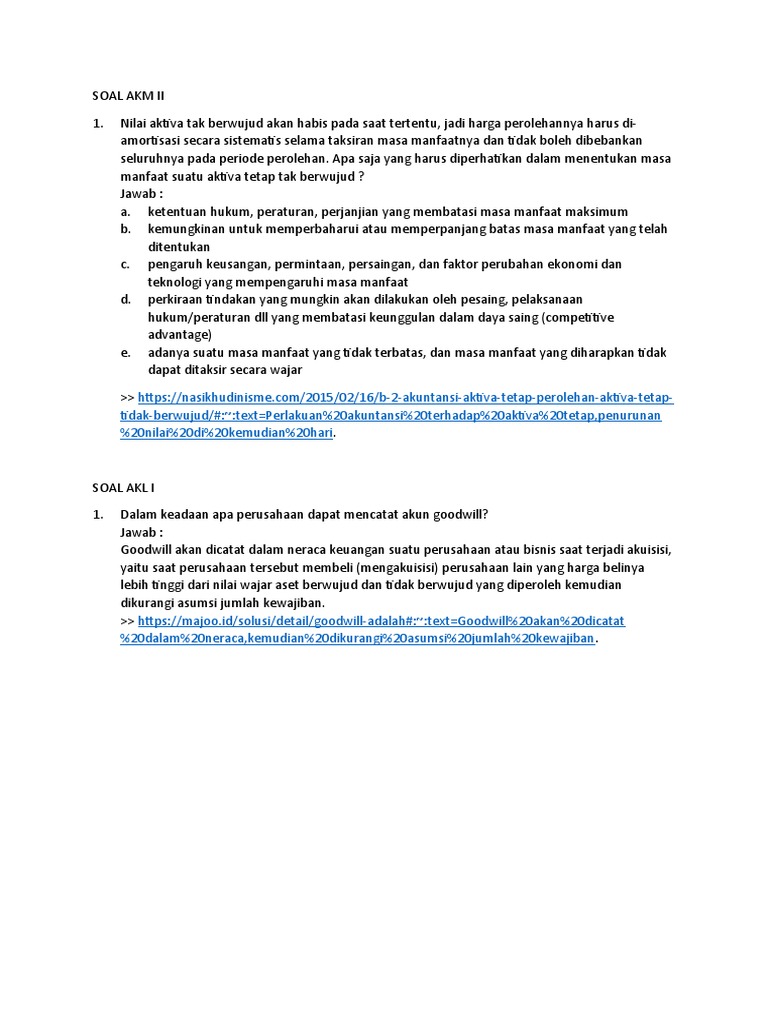 CTH Soal Akm2 Akl1 | PDF