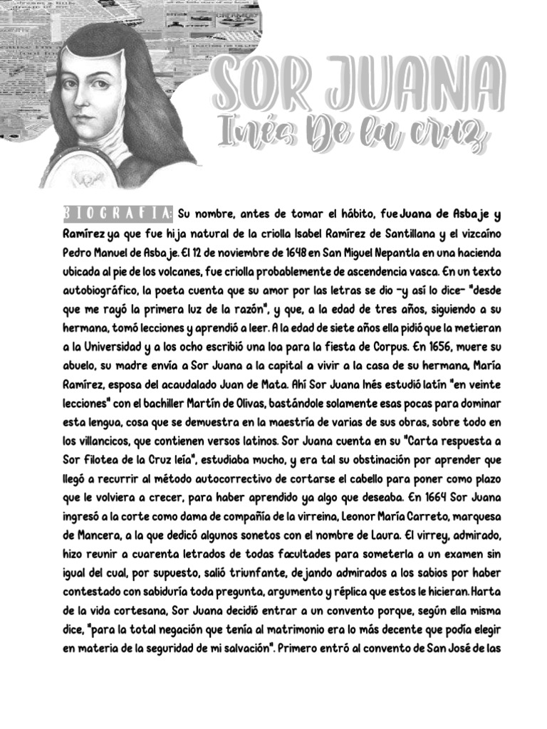 Sor Juana Ines | PDF