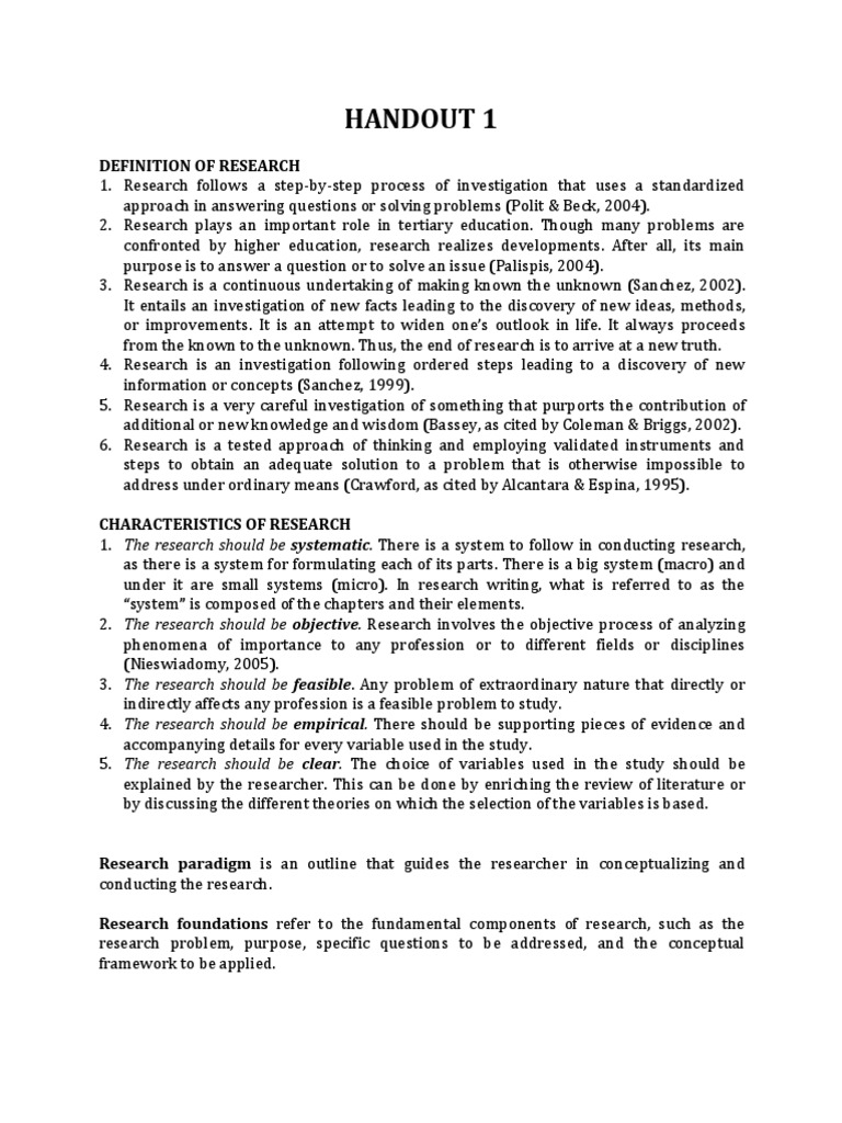 PR1 All in Handout | PDF | Methodology | Qualitative Research