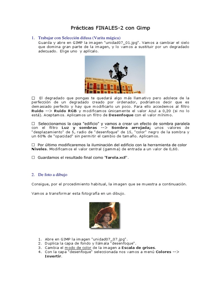 7 Prácticas FINALES-2 Con Gimp PDF | PDF