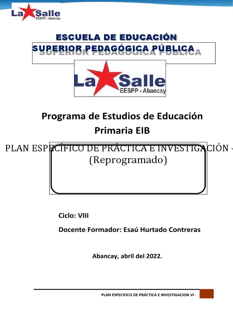 Plan de Practica Vi | Descargar gratis PDF | Evaluación | Aprendizaje