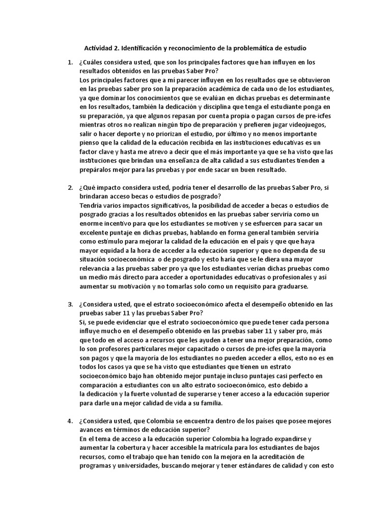 Actividad 2. Identificación y Reconocimiento de La Problemática de Estudio | PDF