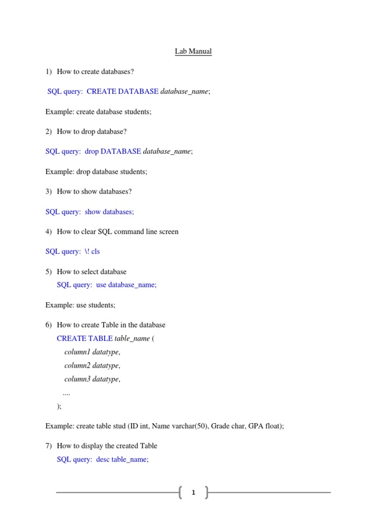 A Comprehensive Guide to SQL Commands and Key Concepts for Database Management | PDF