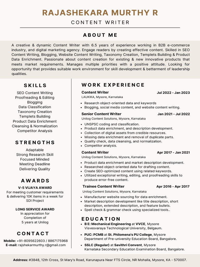 Experienced B2B Content Writer Profile | PDF | Computing | Communication
