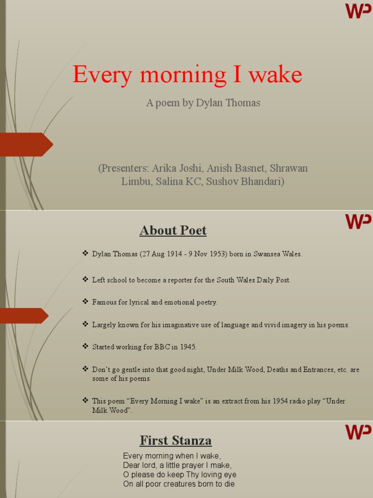 Every Morning I Wake | PDF | Prayer