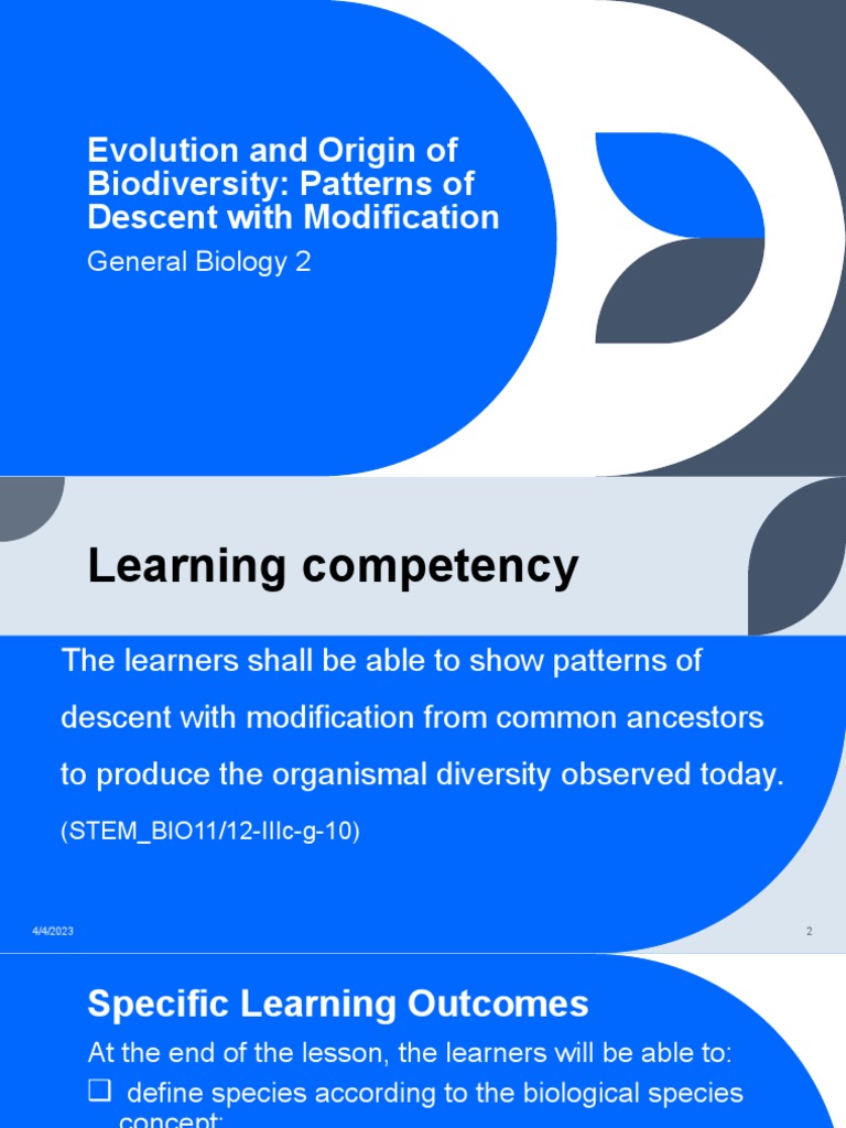 Evolution and Origin of Biodiversity | PDF