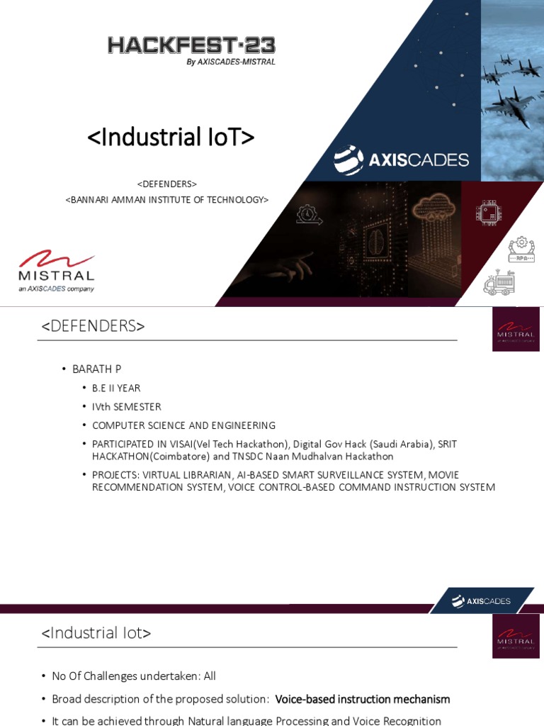 HackFest 23 Concept Submission Template | PDF | Computer Vision | Speech Recognition
