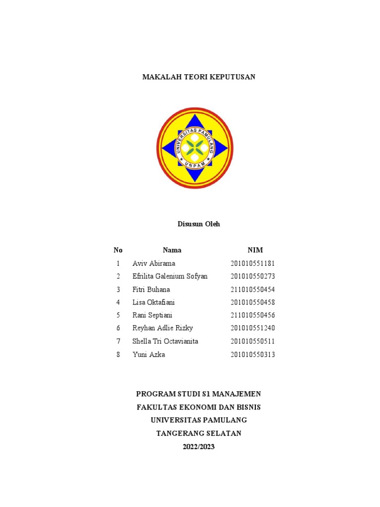 Makalah Riset Operasi | PDF