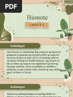 Bionote (Filipino) | PDF