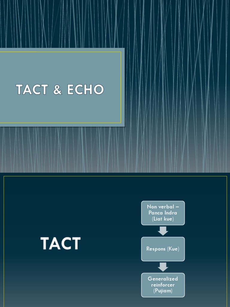 Pelatihan Tact & Echoic untuk Anak | PDF