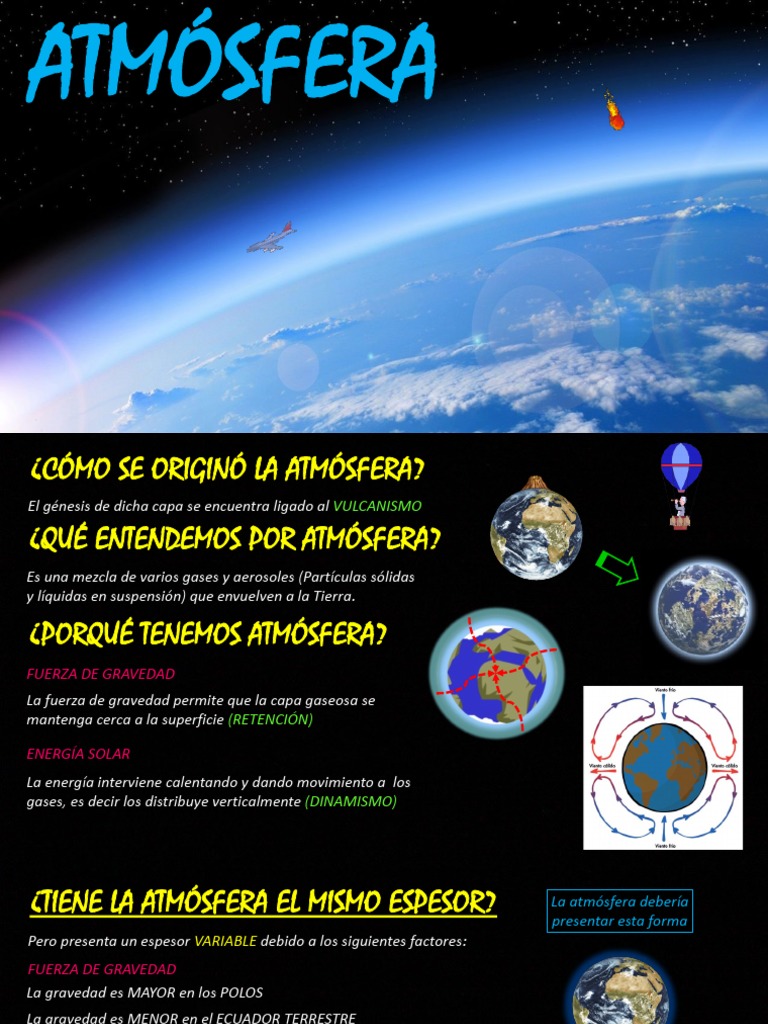 C - Sem3 - GEO - Clase Atmósfera - Estructura PDF | PDF | Atmósfera | Dióxido de carbono