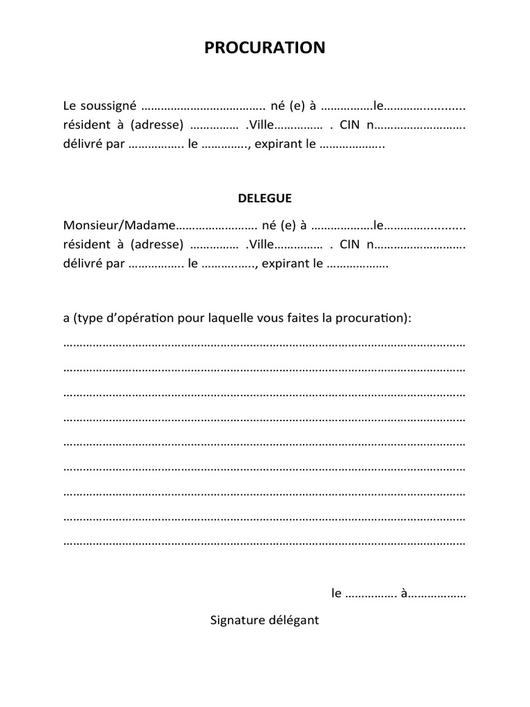 PROCURATION | PDF
