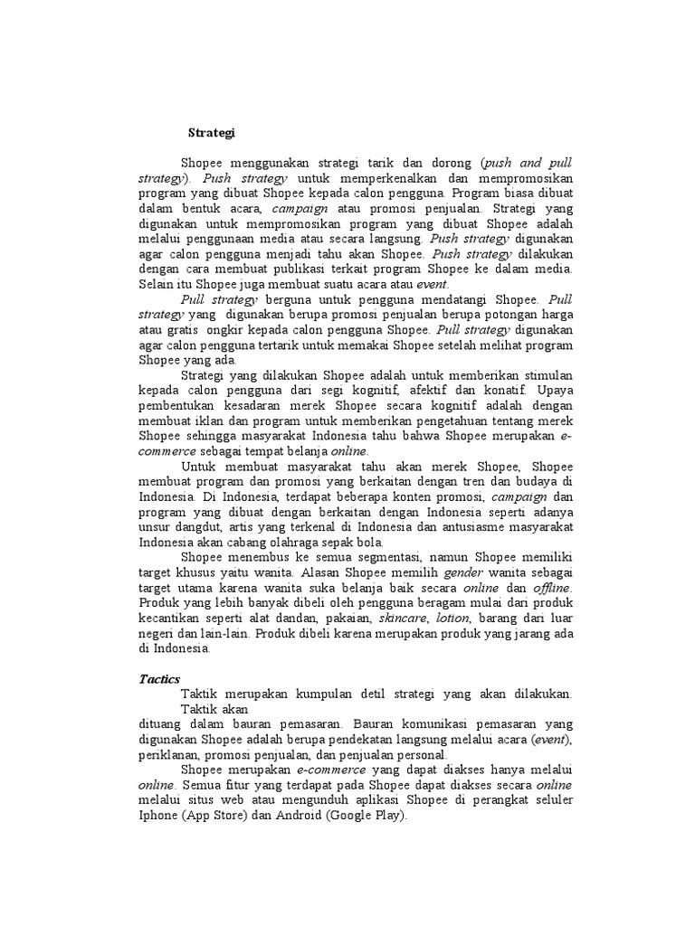 Strategi Shopee | PDF