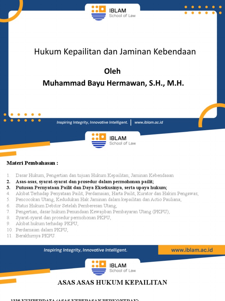 Materi H. Kepailitan Iblam 2 | PDF