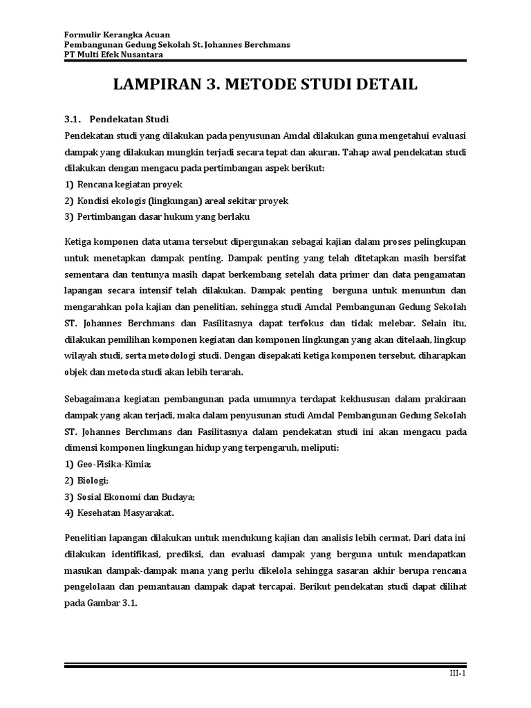 Lampiran 3 - Metode Studi - PT MEN | PDF