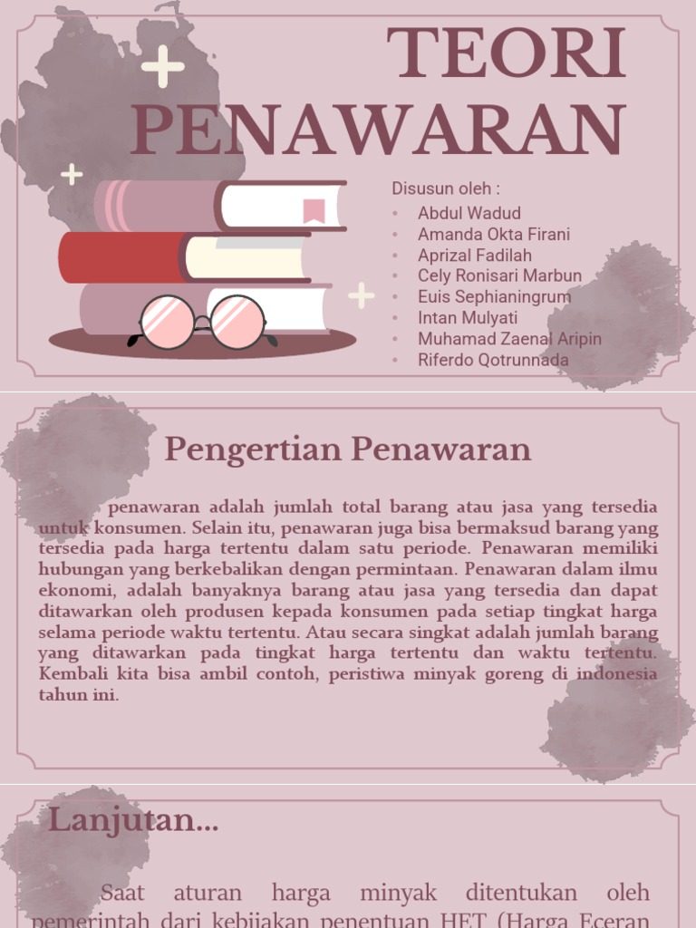 Teori Penawaran PDF | PDF