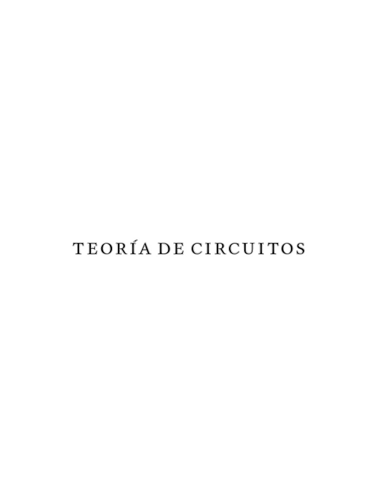 Teoria de Circuitos PDF | PDF